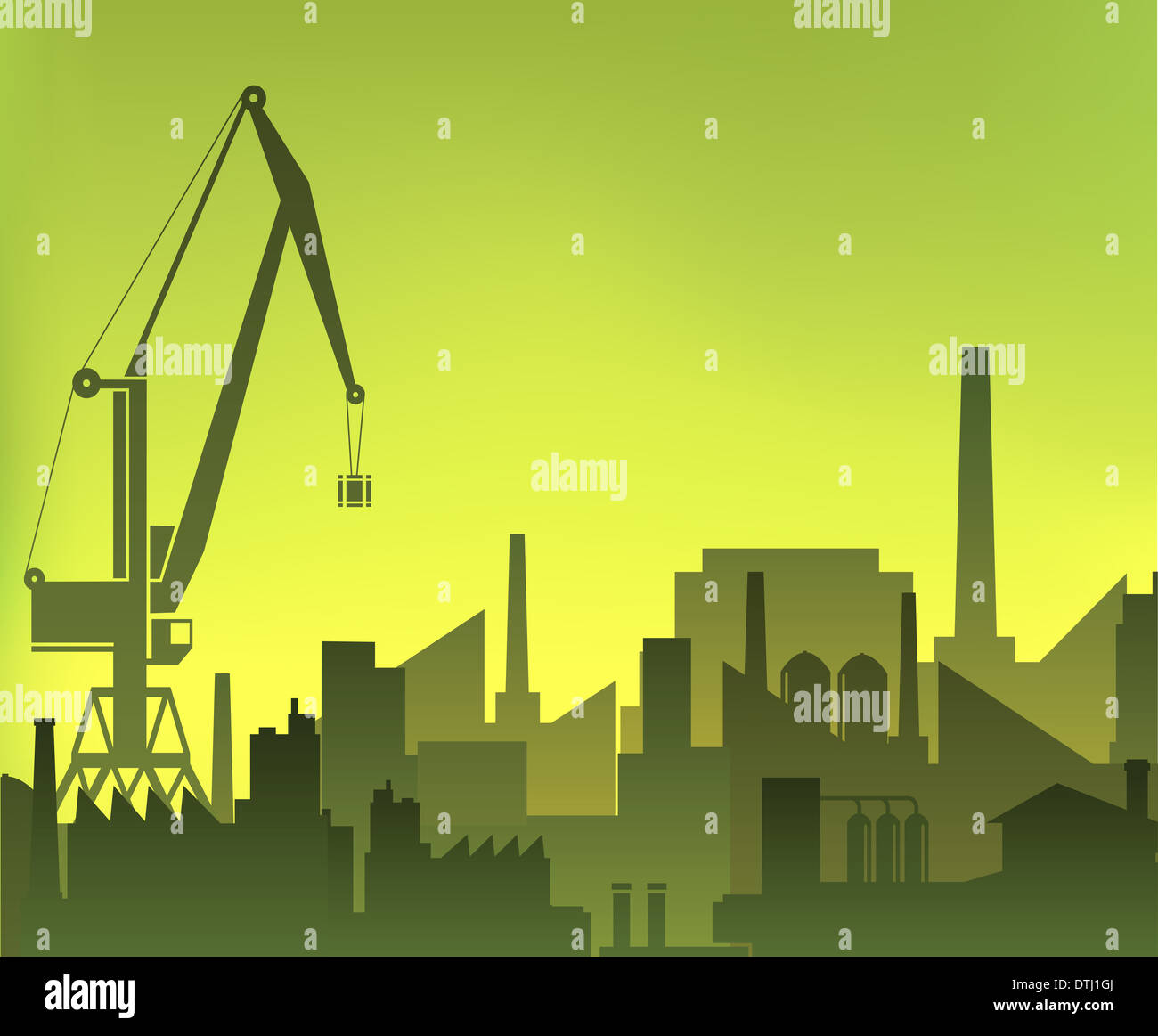 Industrial Plant at sunset the sun Stock Photo - Alamy