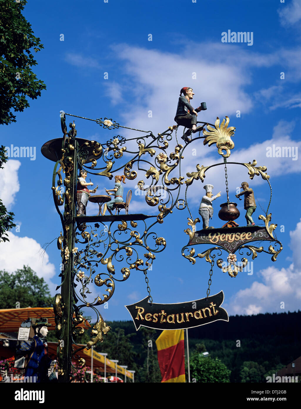Detail of restaurant sign, Germany, Europe Stock Photo - Alamy