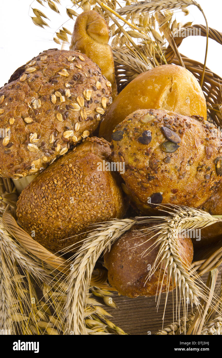 mixed bread rolls Stock Photo - Alamy