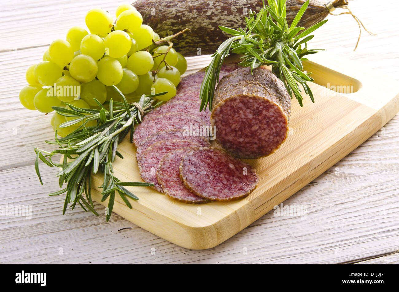 Hungarian spicy salami Stock Photo - Alamy