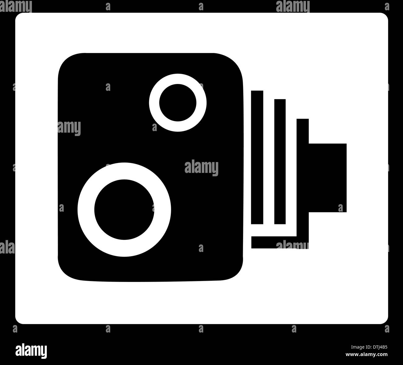 The speeding camera sign Stock Photo - Alamy