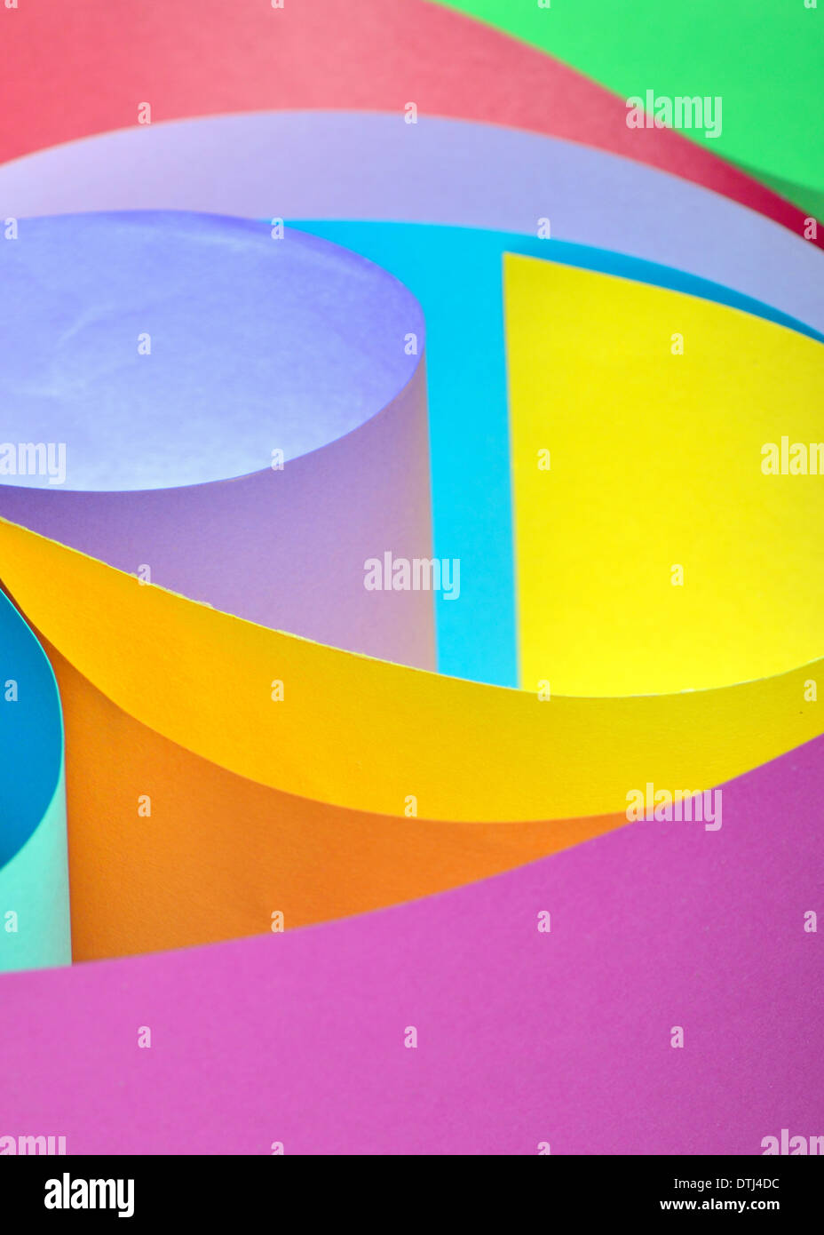 Abstract of Rolls of color paper Stock Photo - Alamy