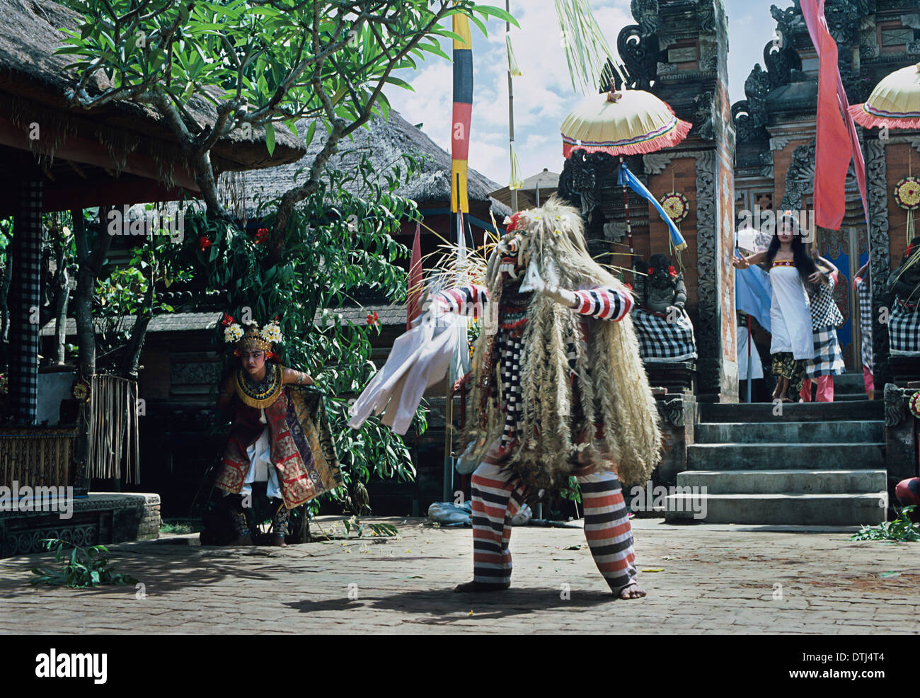 Performance of a Barong show (Ramayana story, traditional dances and ...