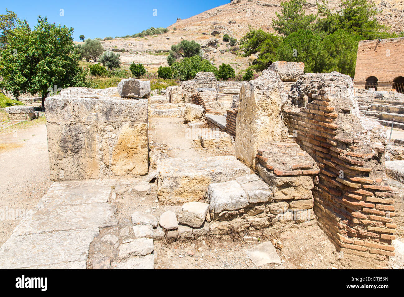 Monastery (friary) in Messara Valley at Crete island in Greece. Messara ...