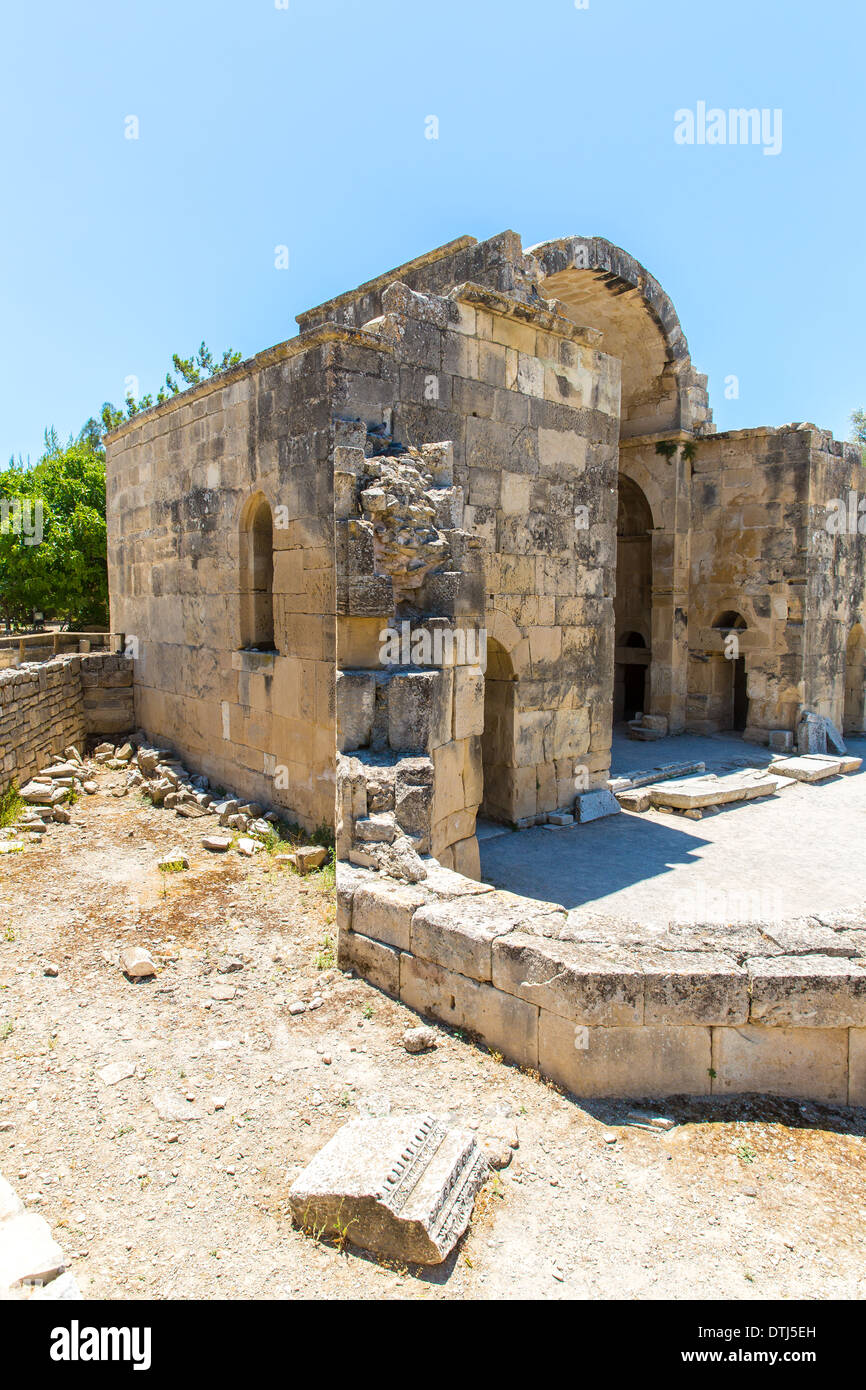 Monastery (friary) in Messara Valley at Crete island in Greece. Messara ...