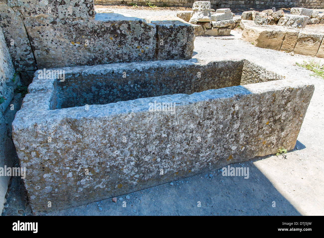 Monastery (friary) in Messara Valley at Crete island in Greece. Messara ...