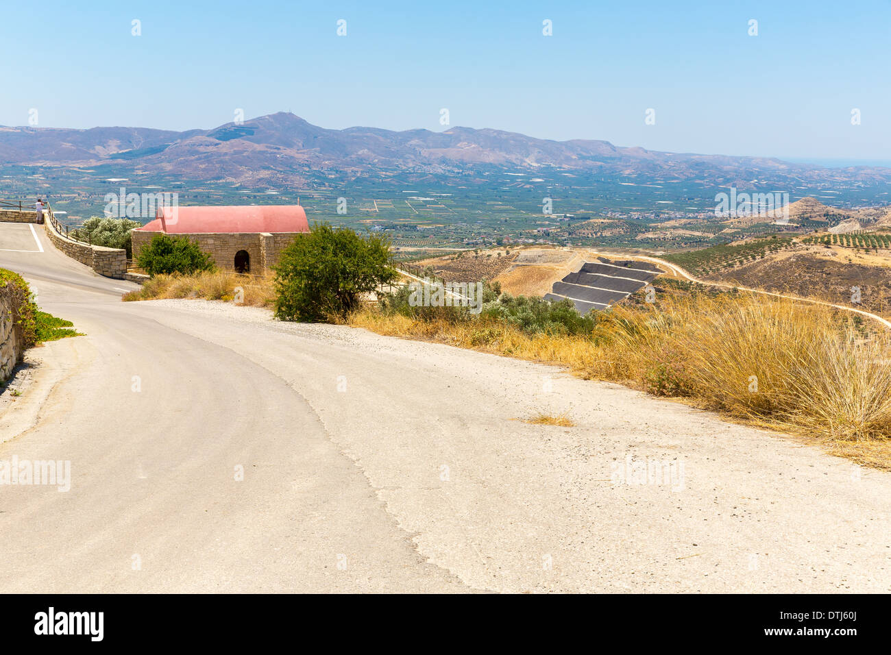 Monastery (friary) in Messara Valley at Crete island in Greece. Messara ...