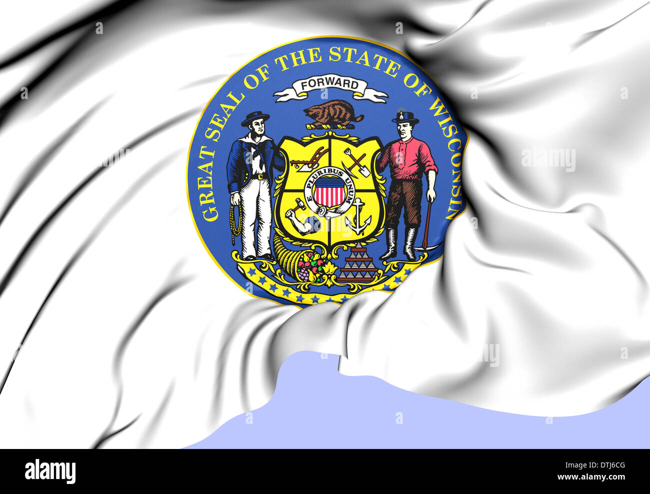State Seal of Wisconsin, USA. Close Up Stock Photo - Alamy