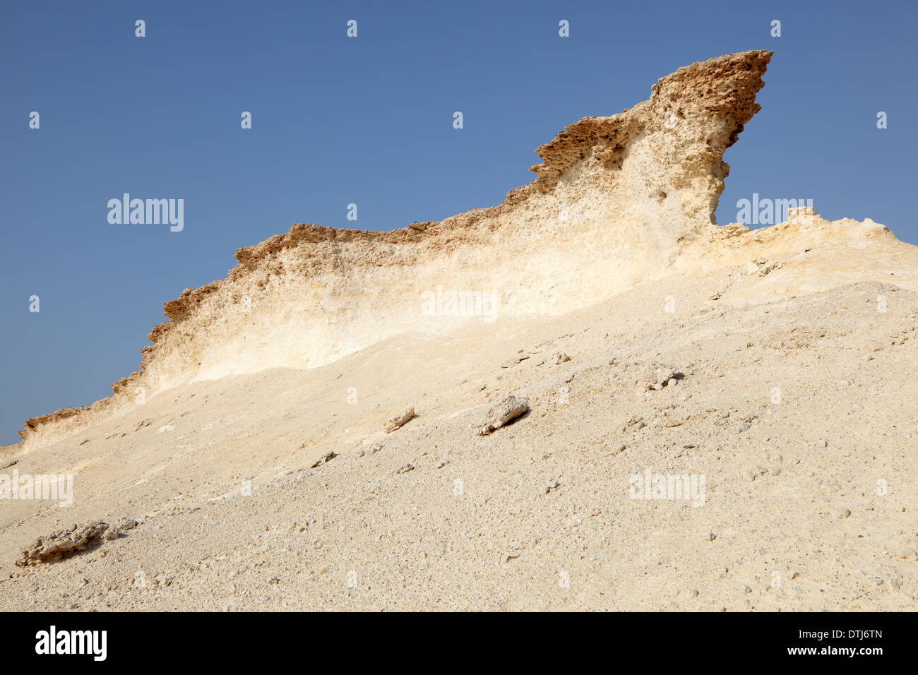 Eroded rocks in the desert of Qatar, Middle East Stock Photo - Alamy