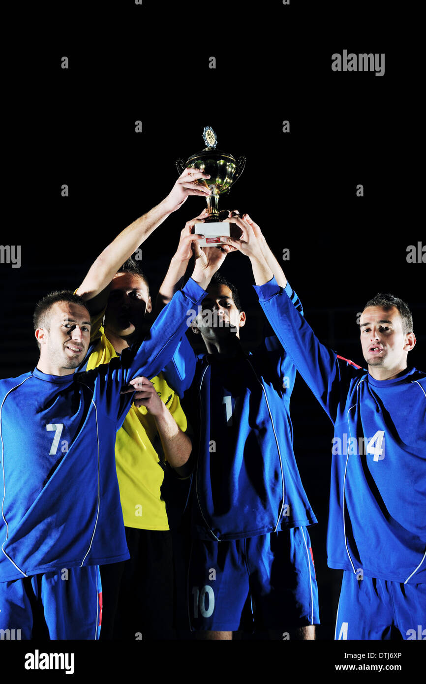 football players celebrating the victory Stock Photo - Alamy