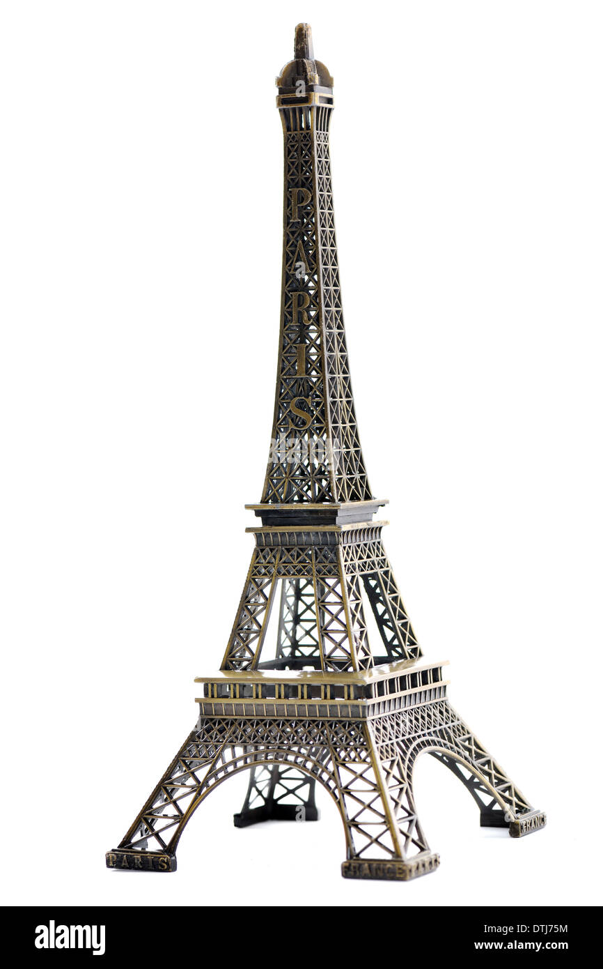 paris eiffel tower model isolated Stock Photo - Alamy