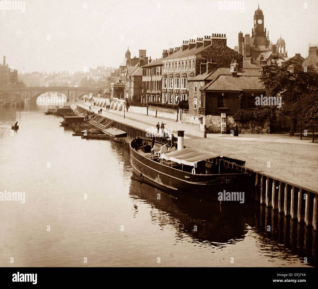 York River Ouse White Rose pleasure boat Victorian period Stock Photo ...