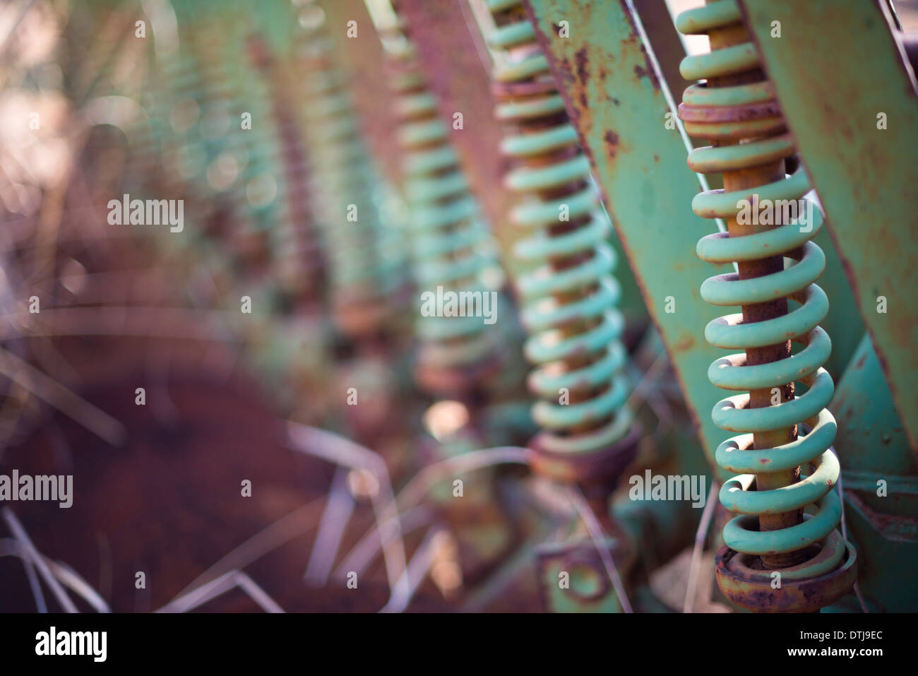 Series of springs from old machinery Stock Photo - Alamy
