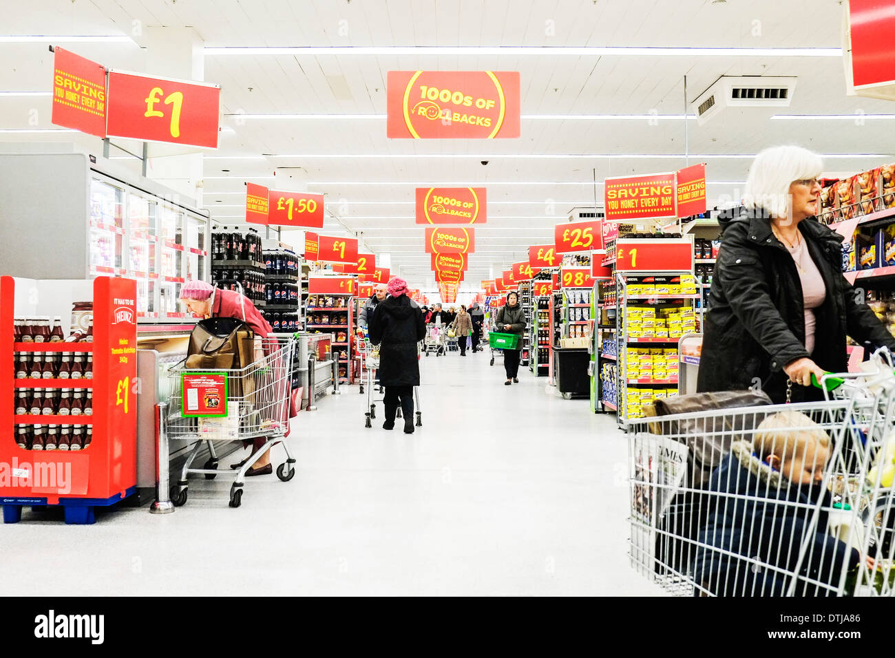 Shoppers in an Asda supermarket Stock Photo - Alamy