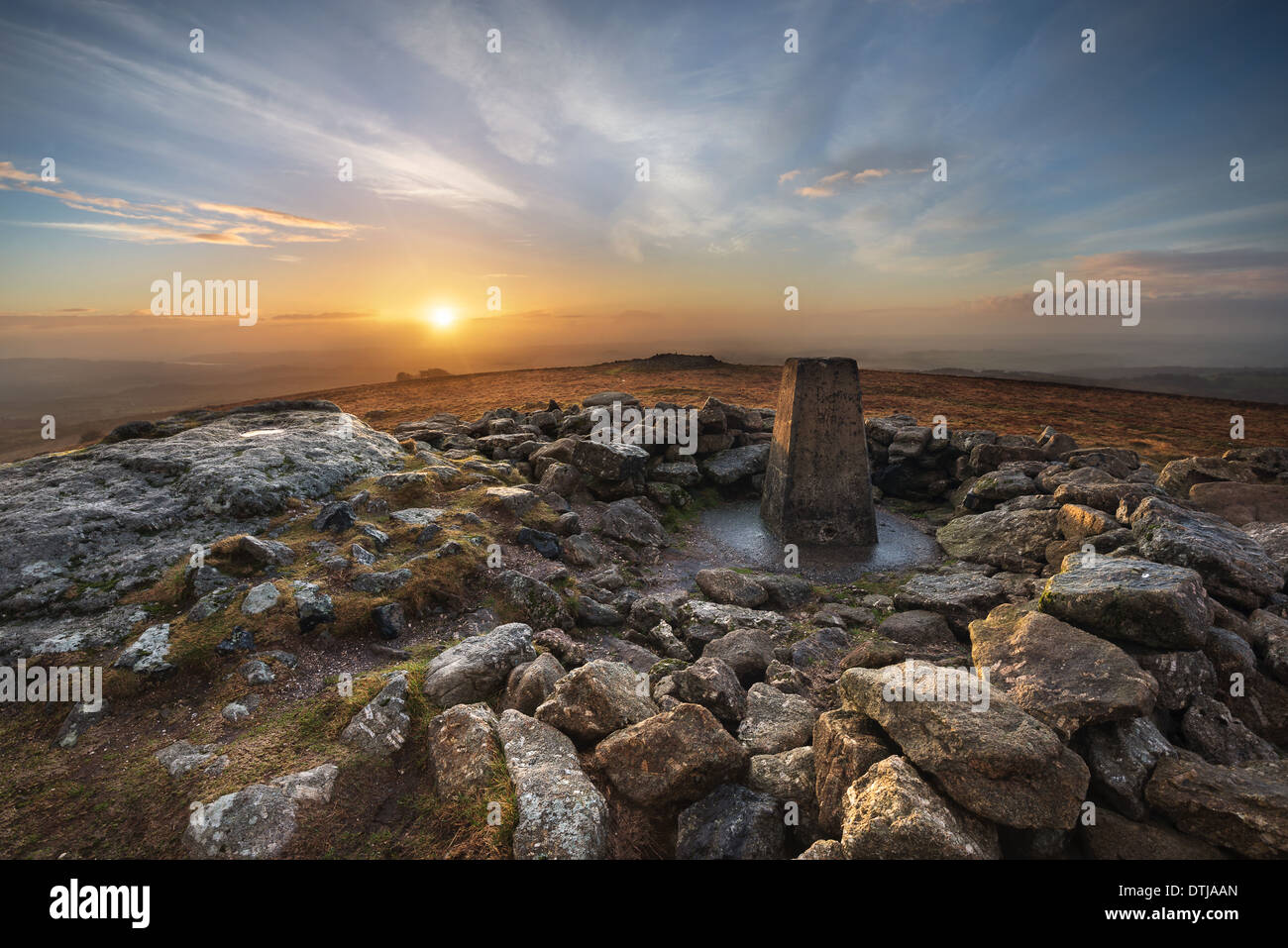Dartmoor Sunrise at Rippon Tor Stock Photo - Alamy