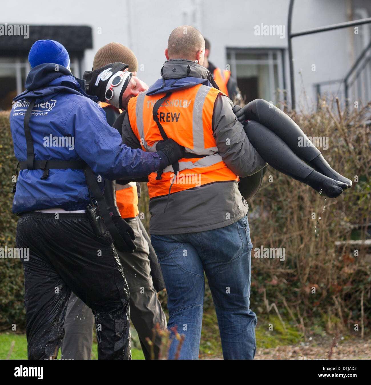 Davina McCall Sport Relief challenge Beyond Breaking Point swimming ...