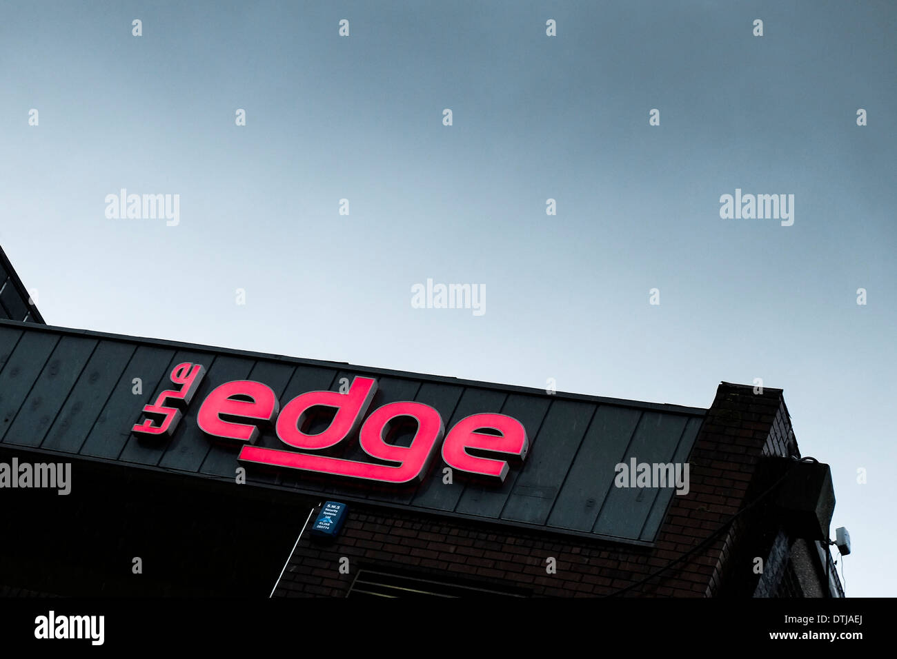 A sign for The Edge nightclub in Basildon Stock Photo - Alamy