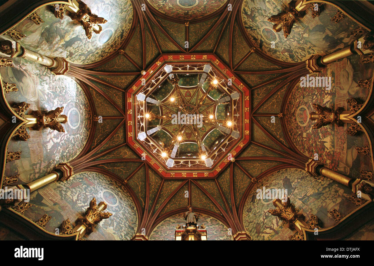 THE CEILING OF THE OCTAGON TOWER, CARDIFF CASTLE Stock Photo - Alamy