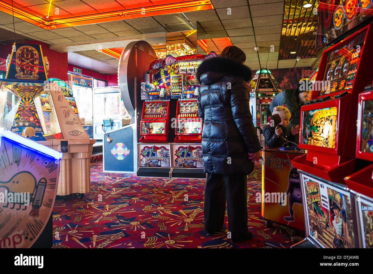 The interior of an amusement arcade in Southend Stock Photo - Alamy