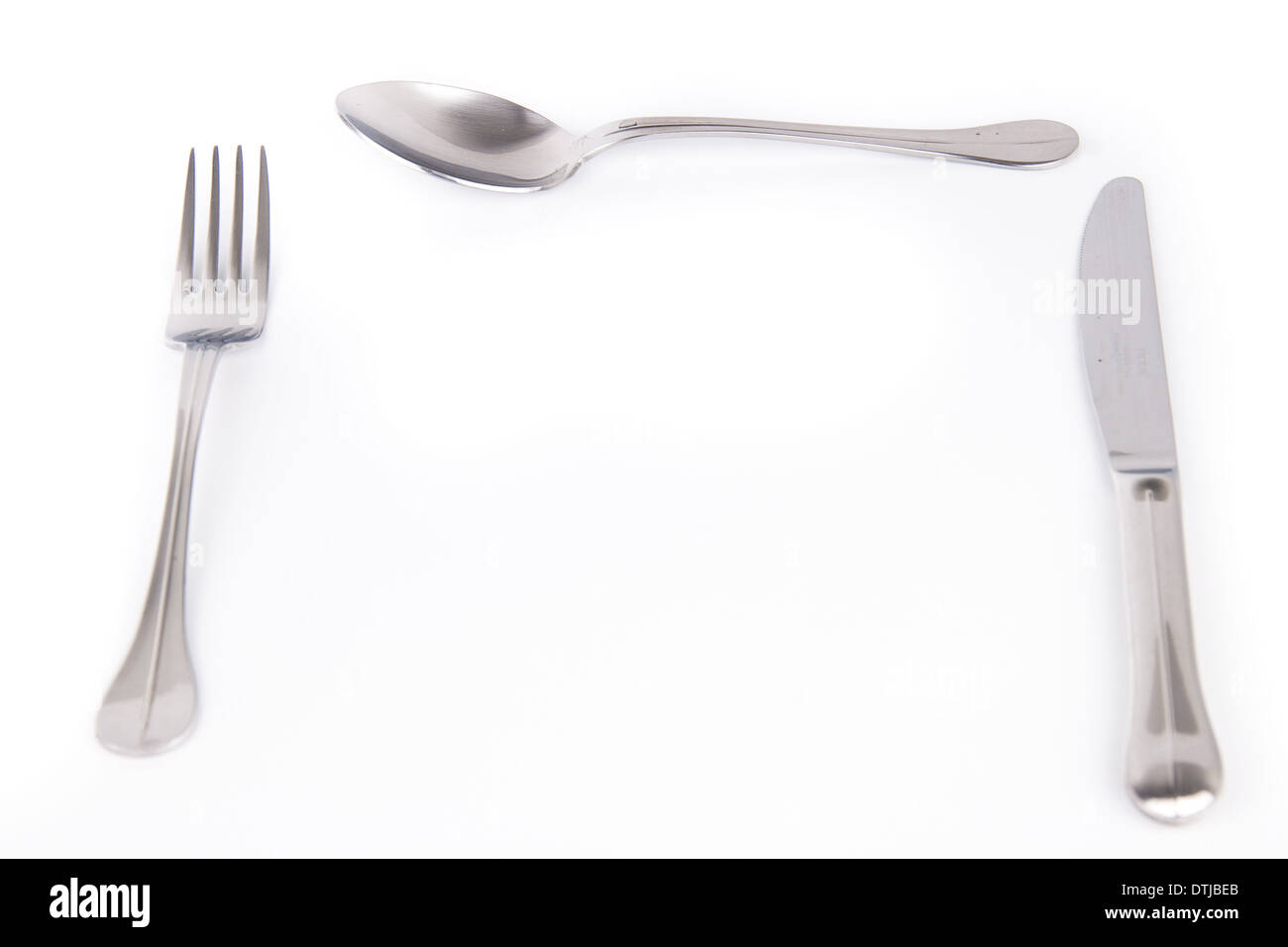 cutlery isolated on white background Stock Photo - Alamy