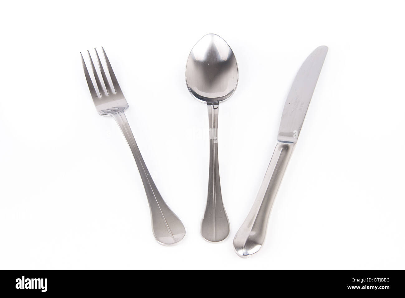 cutlery isolated on white background Stock Photo - Alamy