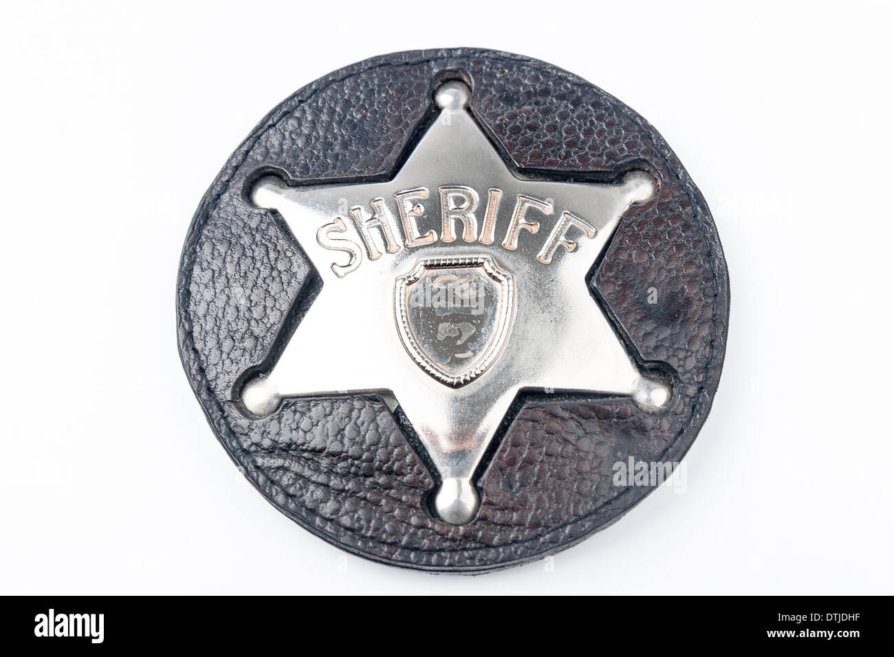 Sheriff's badge isolated on white background Stock Photo - Alamy