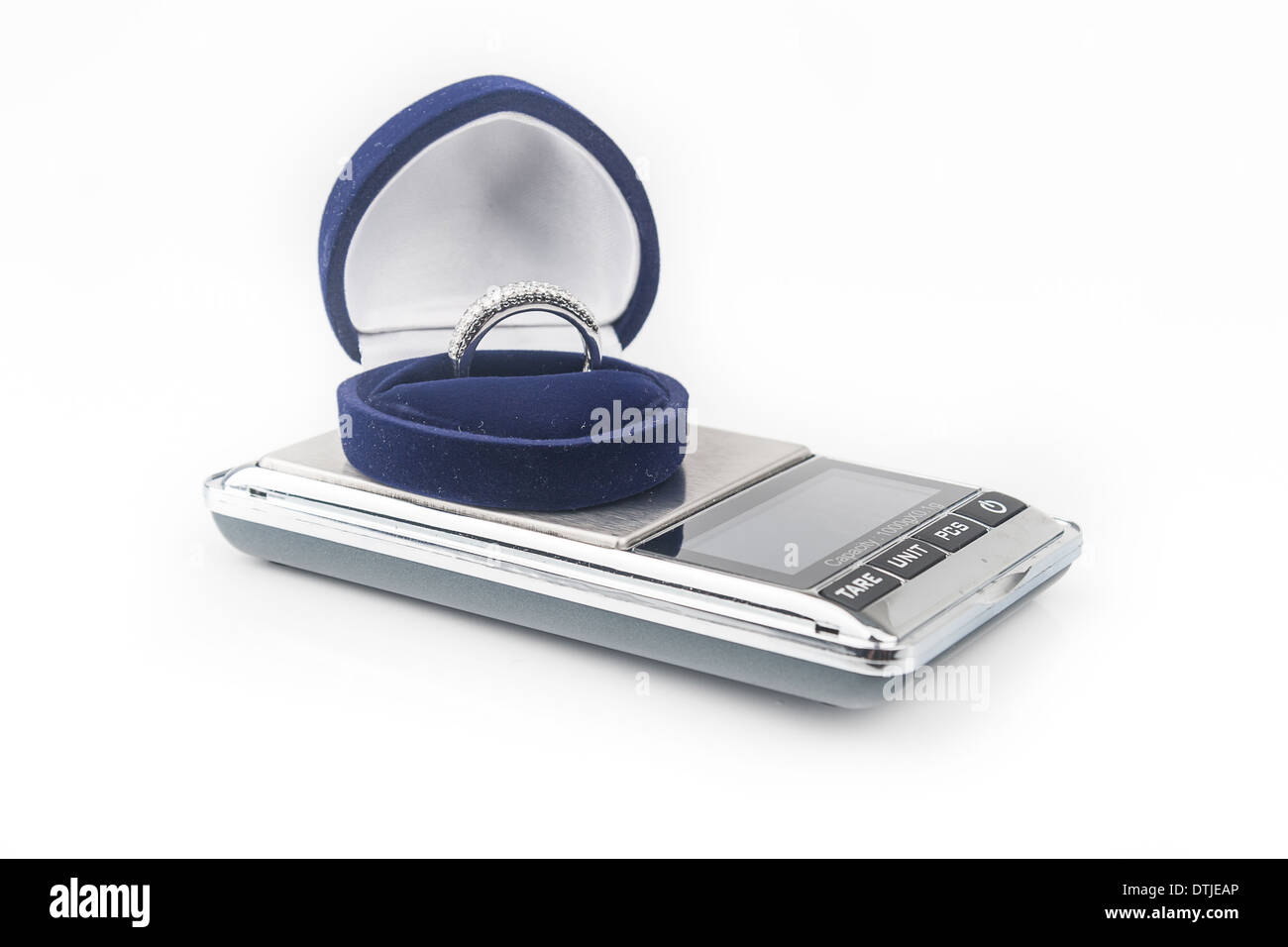 Digital scales isolated on white background Stock Photo - Alamy