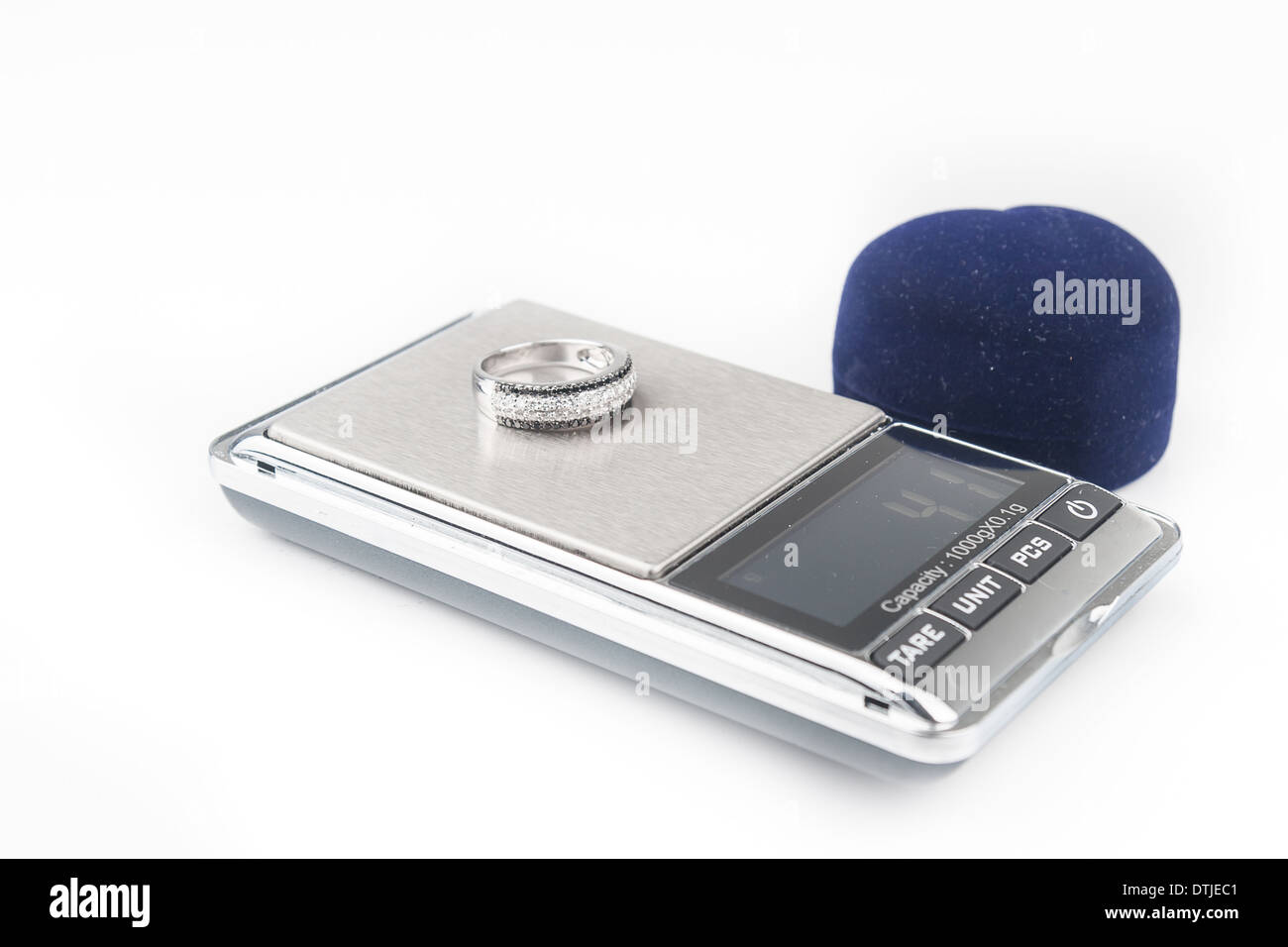 Digital scales isolated on white background Stock Photo - Alamy
