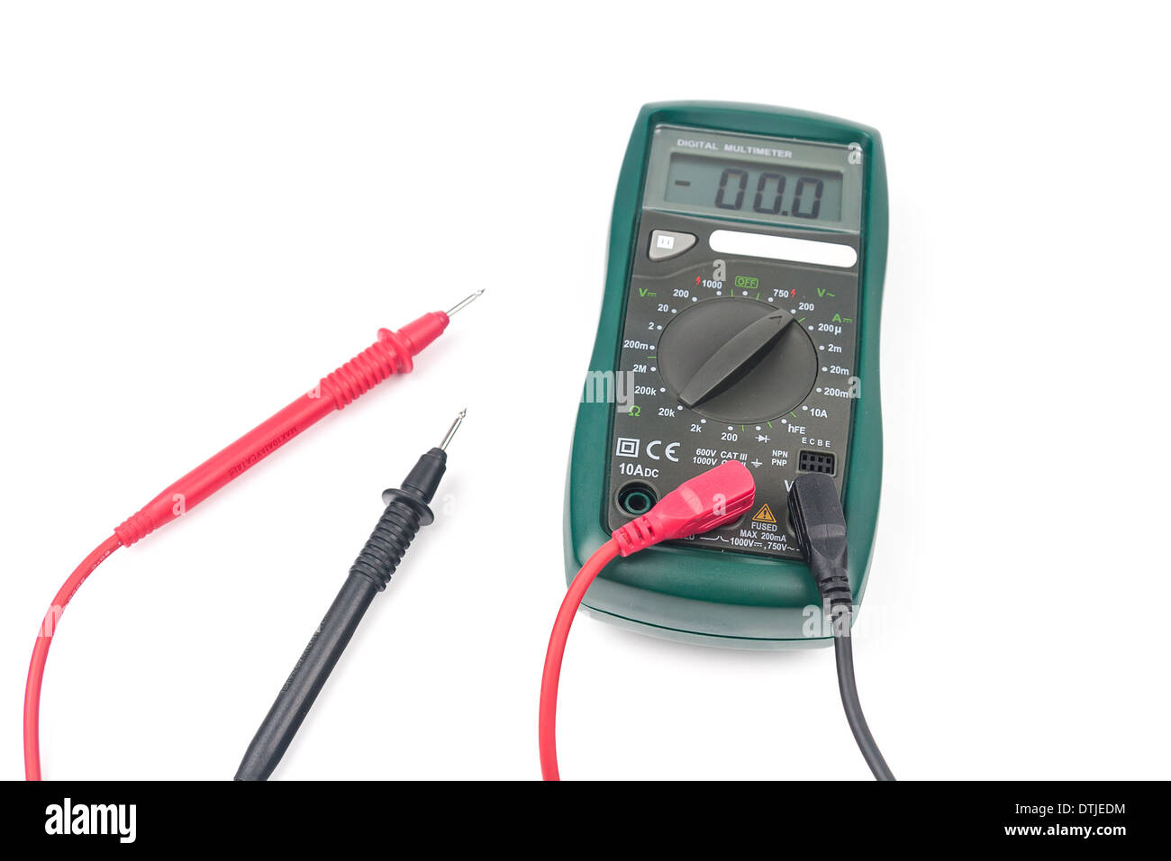 Digital multimeter isolated on white background Stock Photo - Alamy