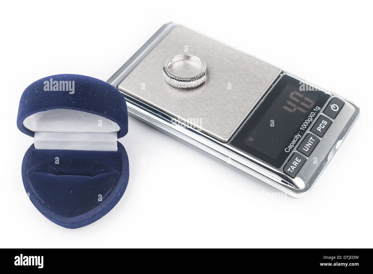 Digital scales isolated on white background Stock Photo - Alamy