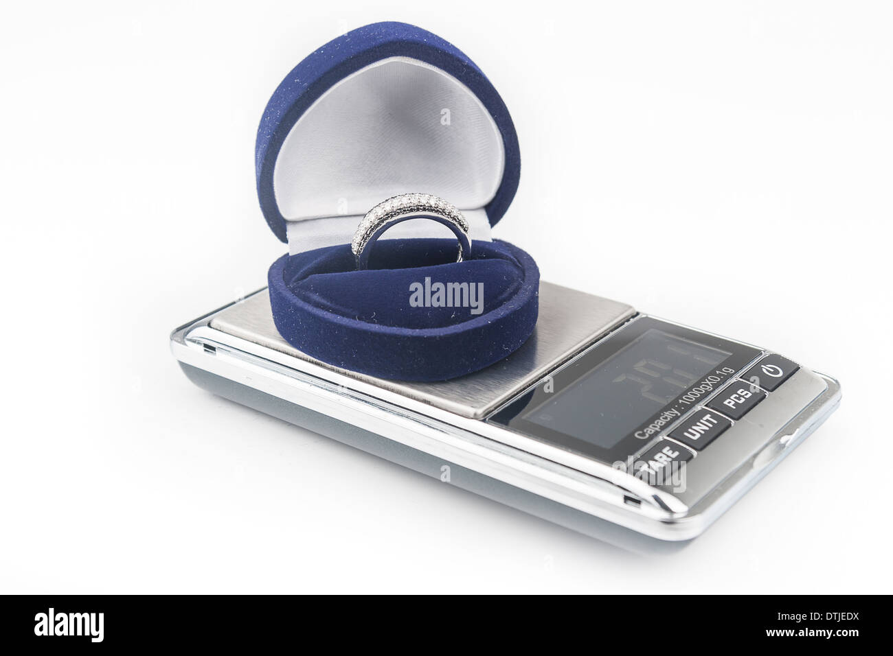 Digital scales isolated on white background Stock Photo - Alamy