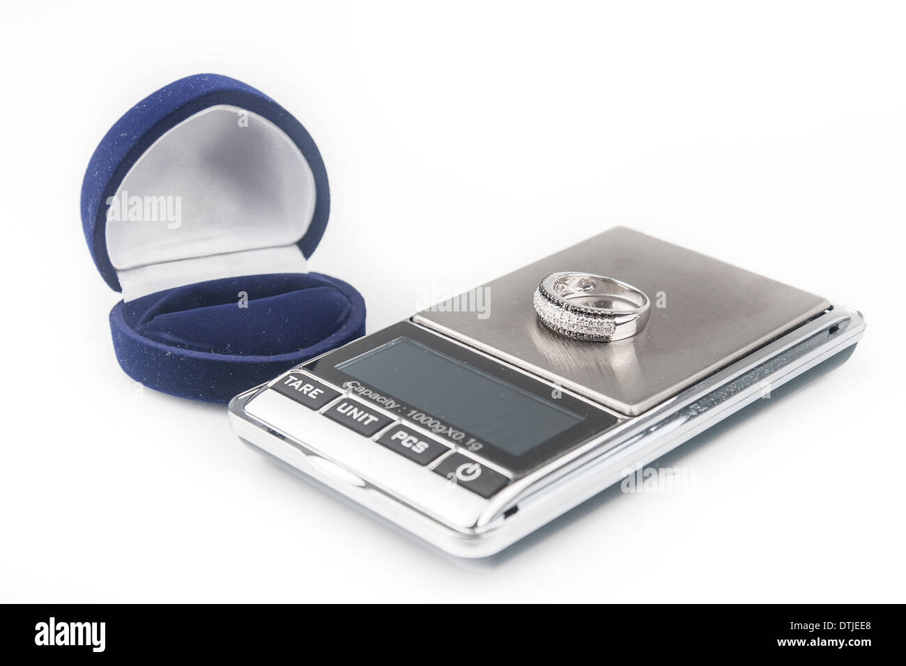 Digital scales isolated on white background Stock Photo - Alamy