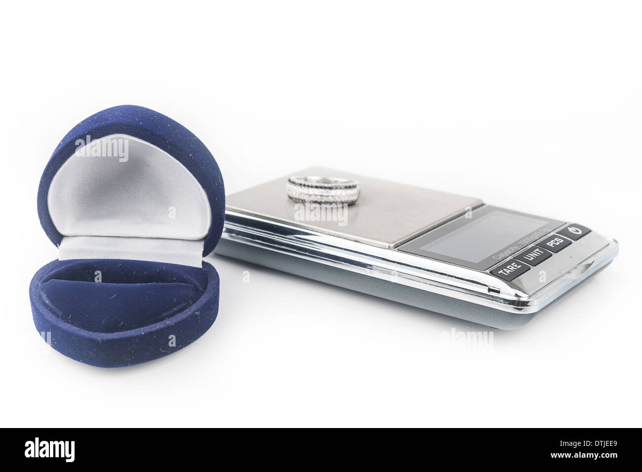 Digital scales isolated on white background Stock Photo - Alamy