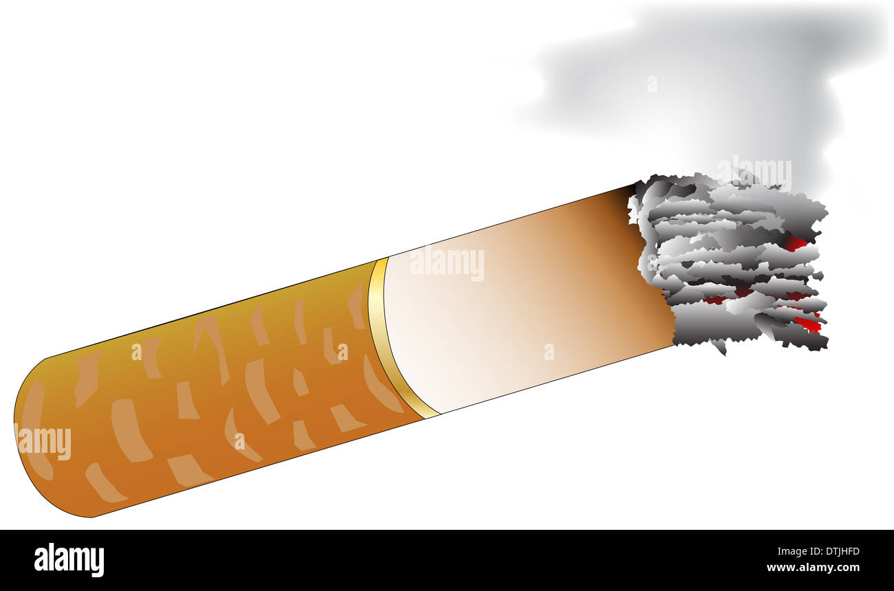 A few tipped cigarettes isolated on a white background Stock Photo - Alamy