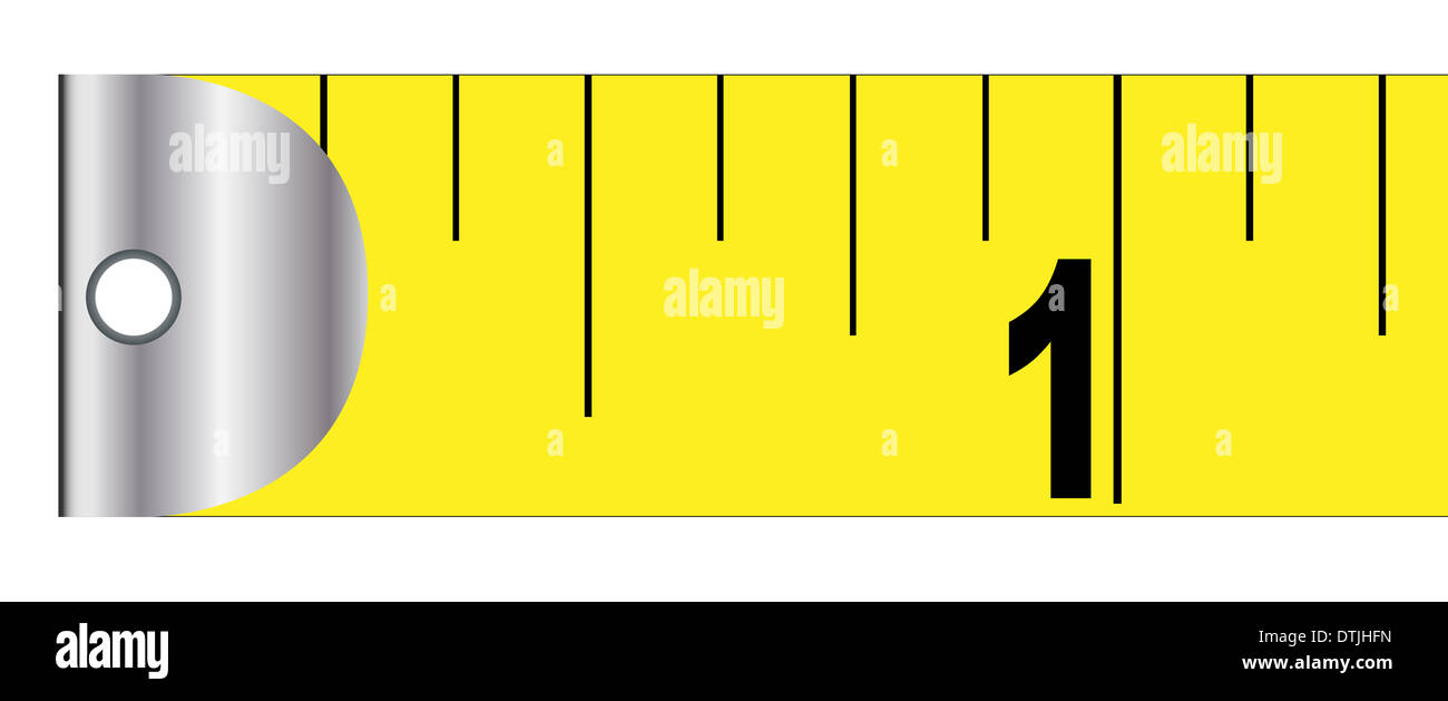 The first inch from a rag tape measure Stock Photo - Alamy