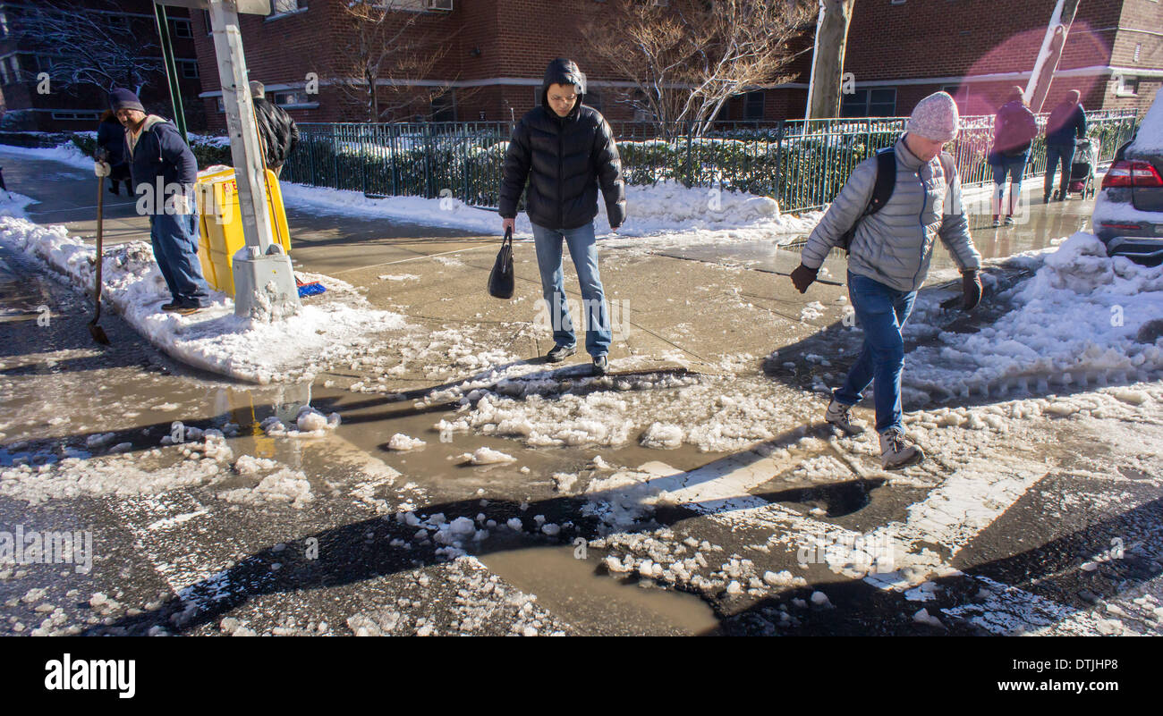 Puddles in melting snow hi-res stock photography and images - Alamy