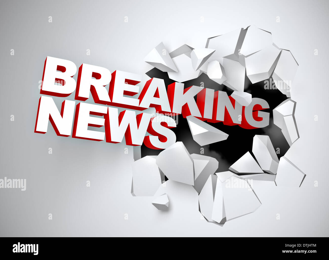 Breaking news - 3d rendered illustration Stock Photo - Alamy