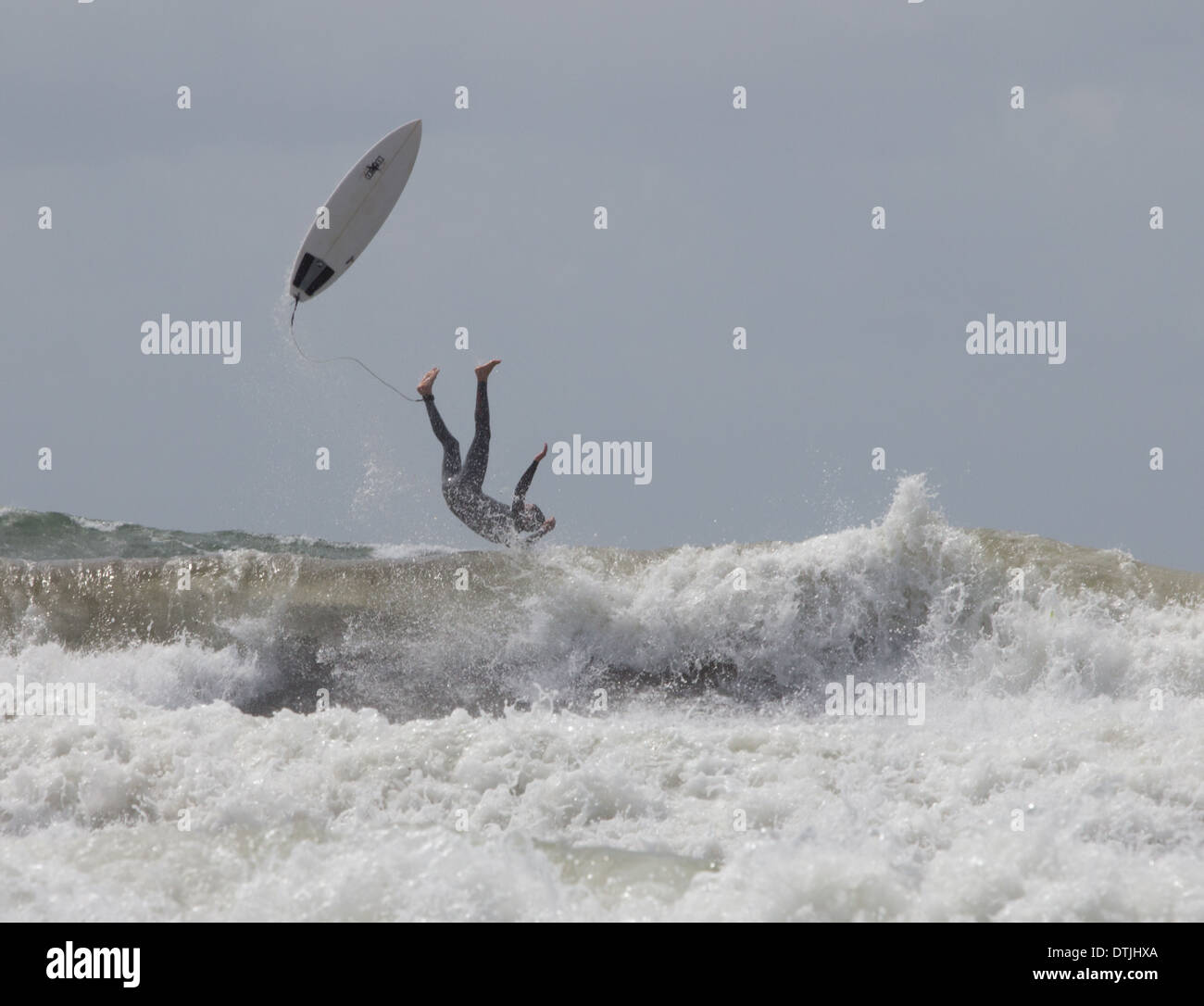 surfing, surfer, fall, upside down Stock Photo - Alamy