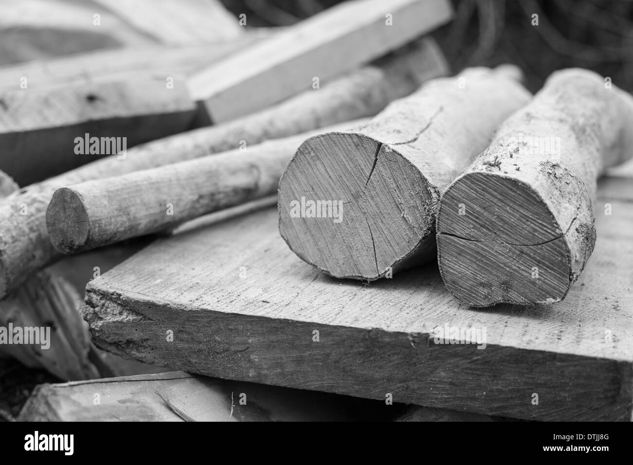 Two logs Black and White Stock Photos & Images - Alamy
