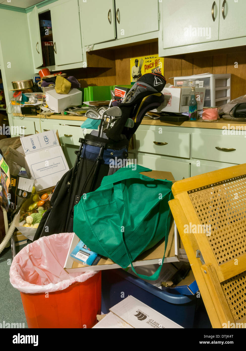 Messy Home Cabinet with Open Drawers, USA Stock Photo - Alamy