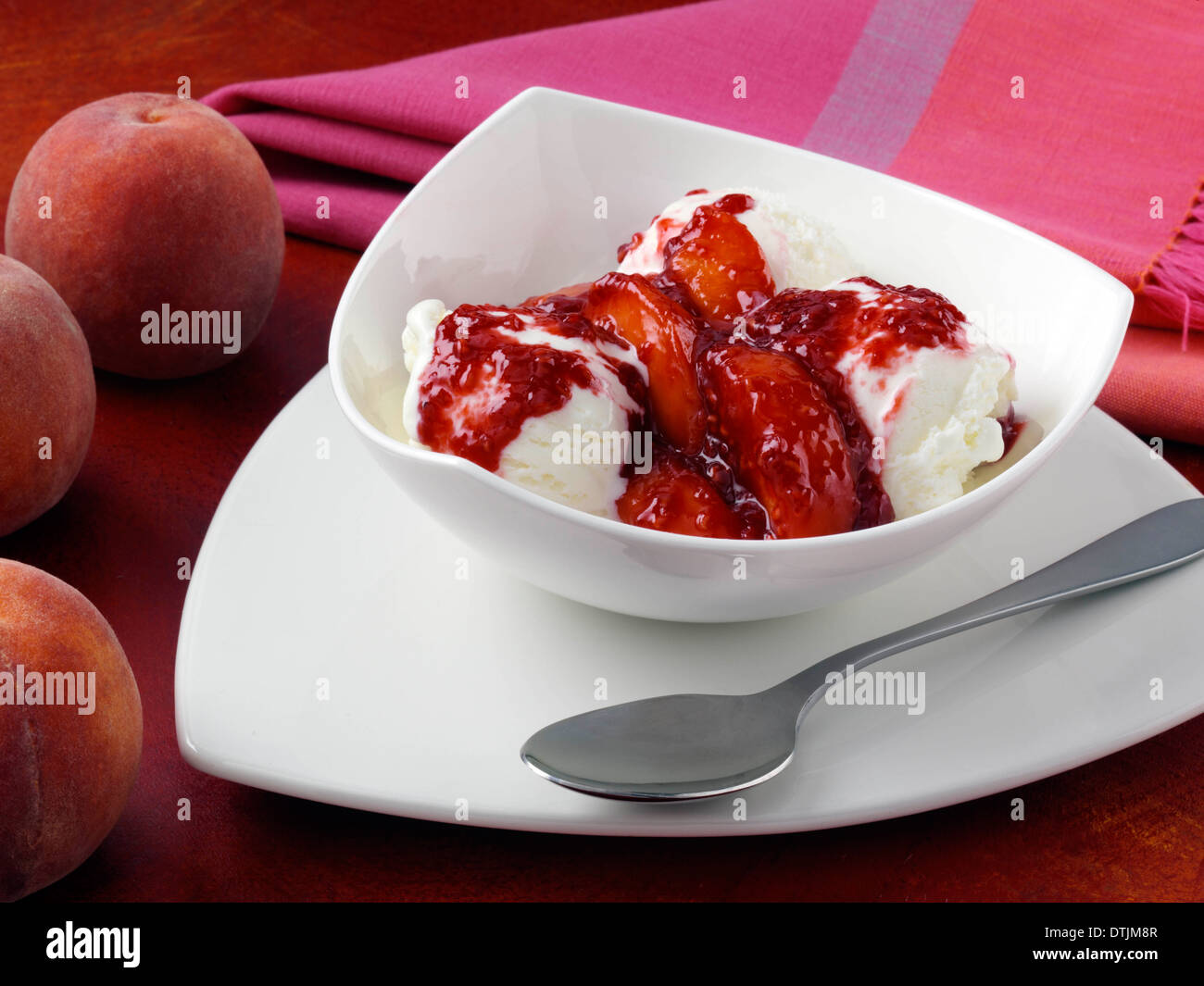 Peach Melba Foster Stock Photo - Alamy