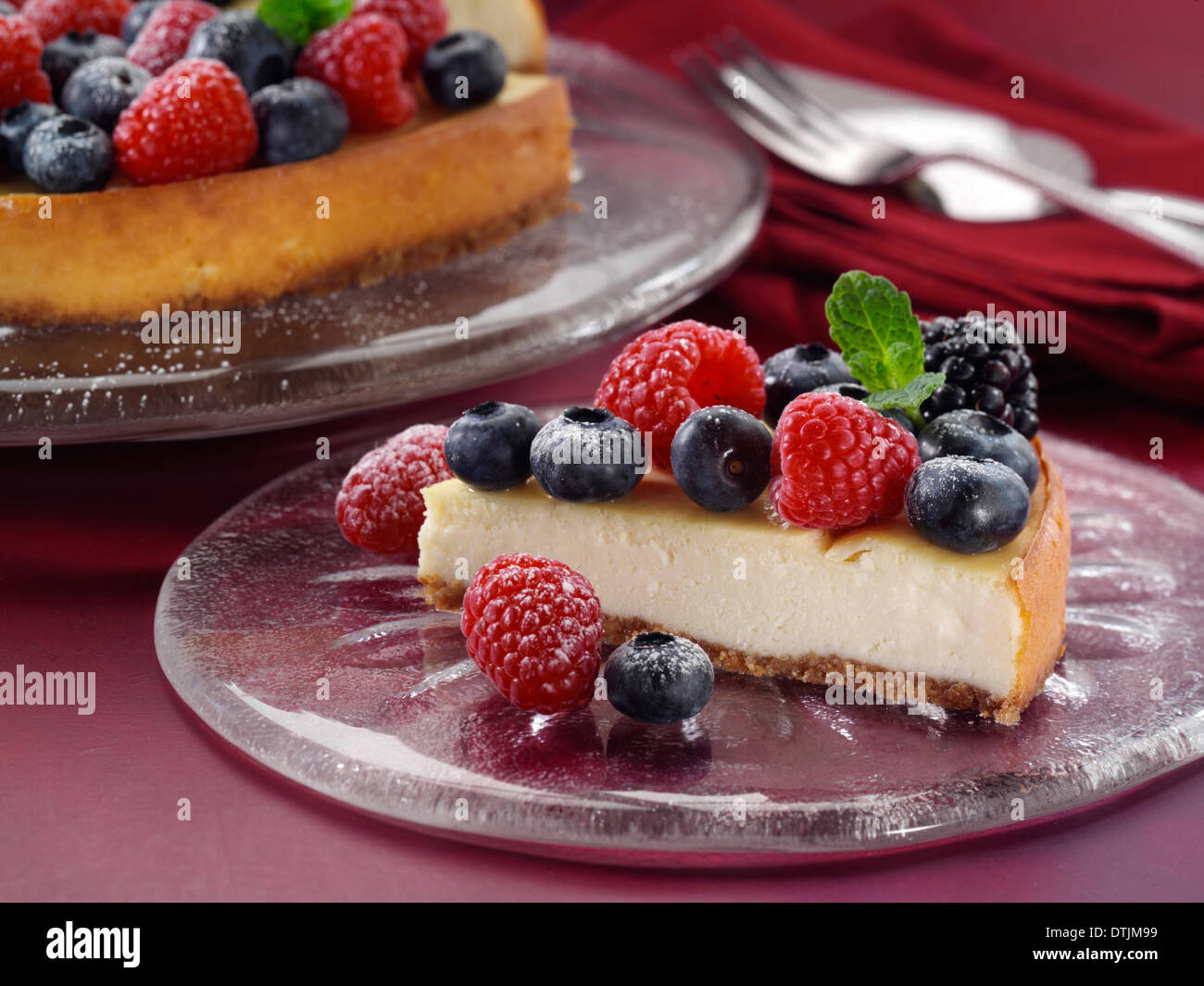 Berry cheese pie Stock Photo - Alamy
