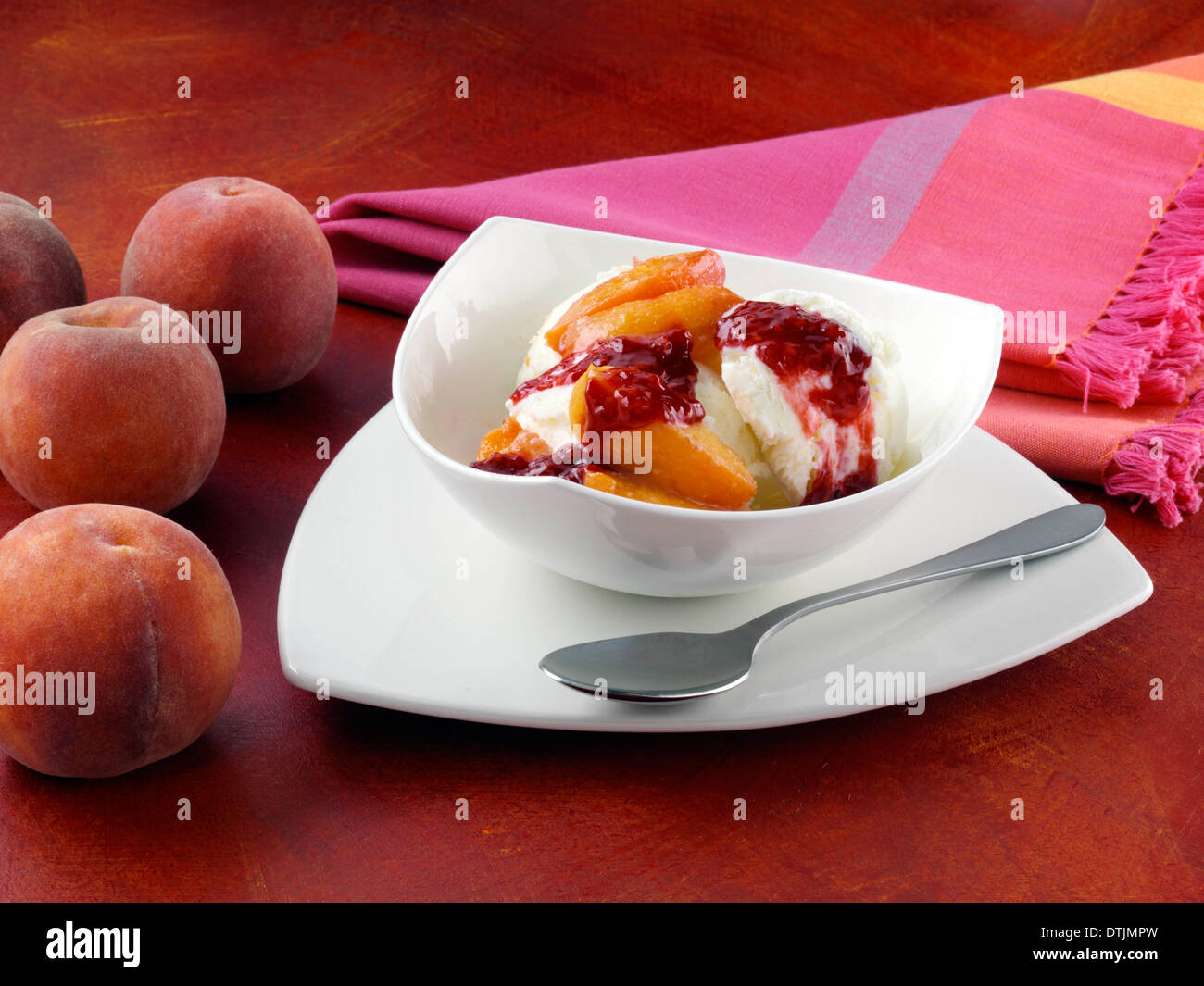 Peach Melba Foster Stock Photo - Alamy