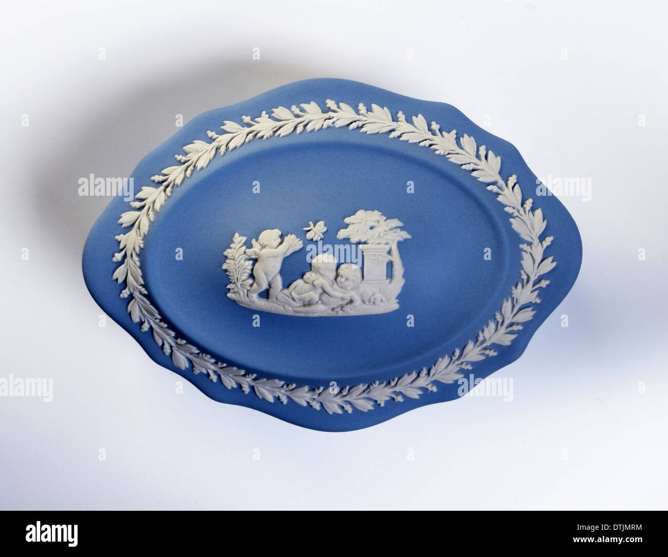 Wedgwood Blue Jasperware Trinket Box Stock Photo - Alamy