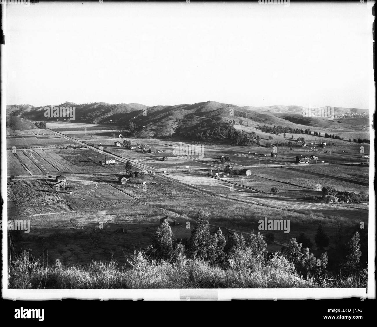 A panoramic view of Eagle Rock Valley in Los Angeles, taken around 1908 ...