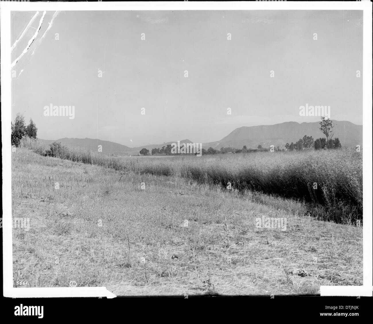 A panoramic view showing Cahuenga Pass, Mount Hollywood, and the San ...