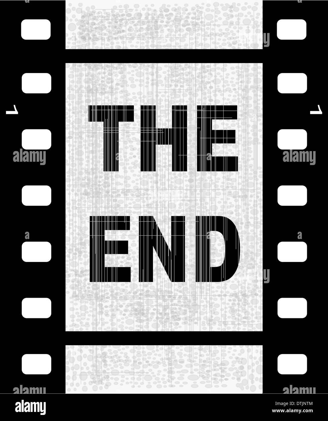 A strip of film with the text THE END Stock Photo - Alamy