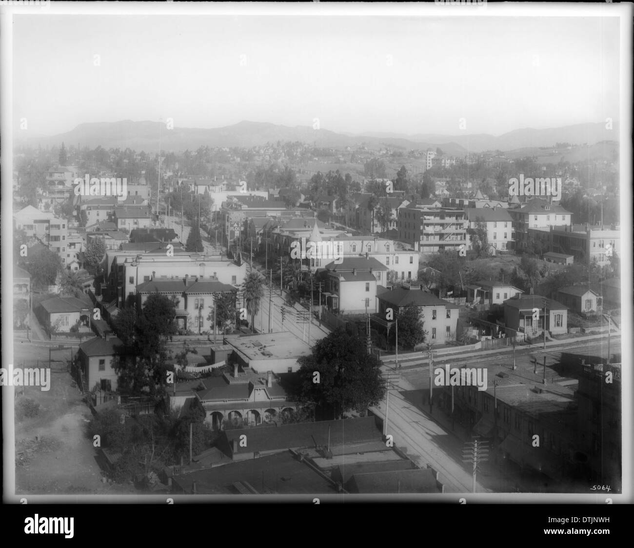 A panoramic photograph of Los Angeles taken from the courthouse at the ...