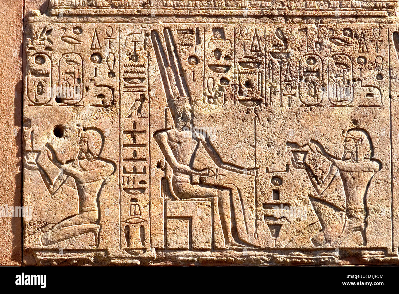 Incised blocks making up part of the reconstructed red chapel or ...