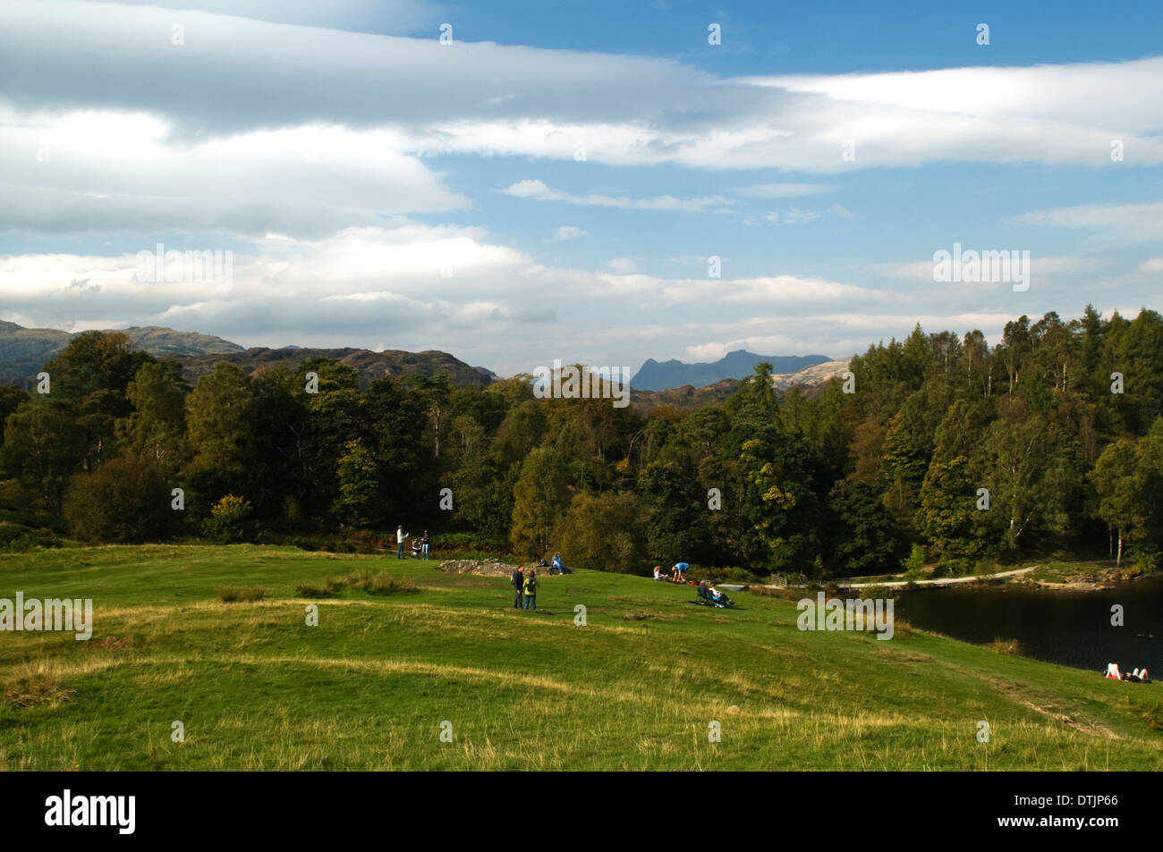 Relaxing in the Cumbrian mountains lake district Stock Photo - Alamy